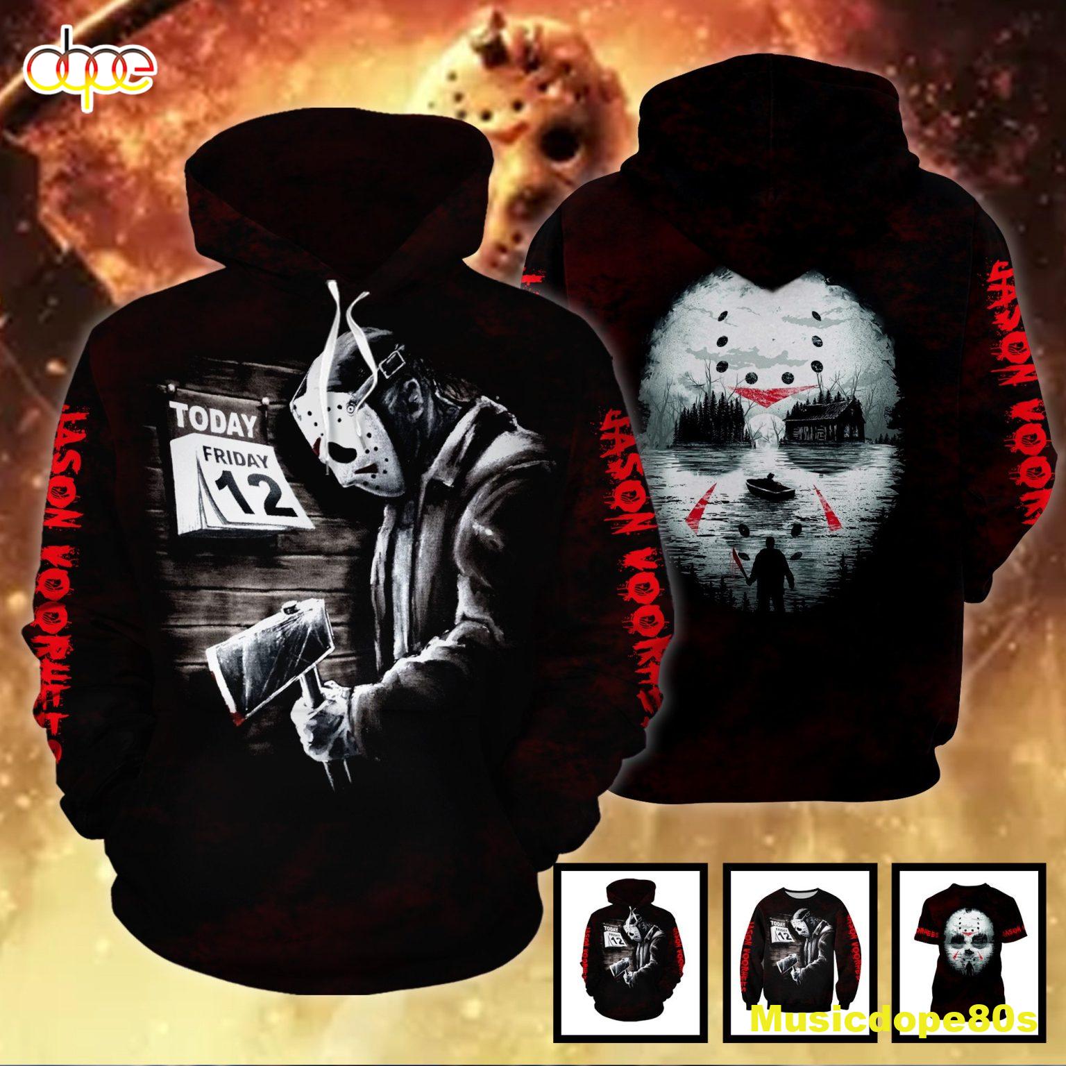 Jason Voorhees Horror Characters Halloween 3D Hoodie Zip Hoodie ...