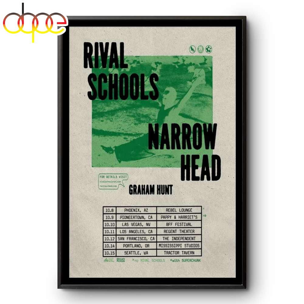 Rival Schools & Narrow Head October Show 2025 Poster Canvas