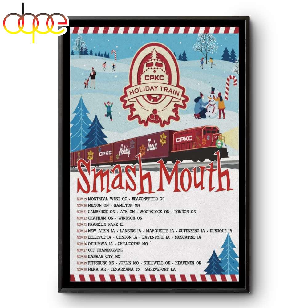 Smash Mouth CPKC Holiday Train Tour 2025 Poster Canvas