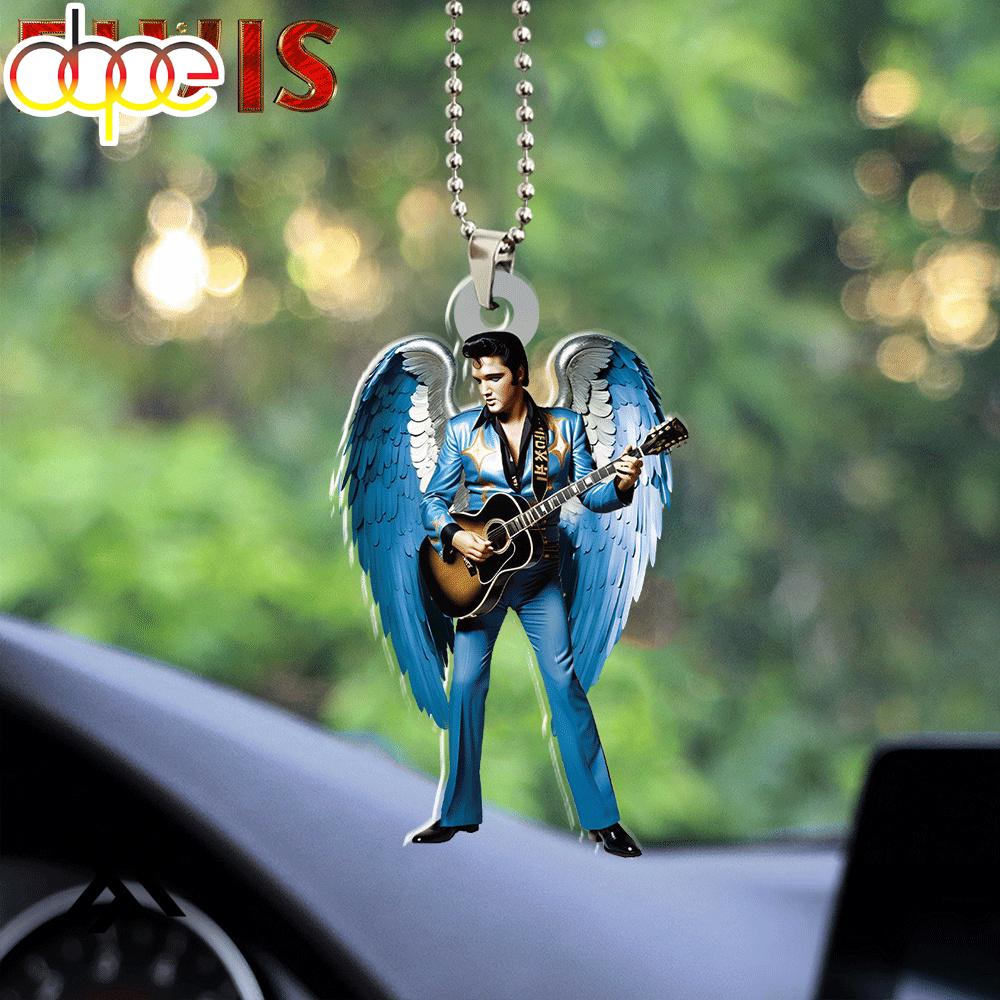 Elvis Presley Angel Blue Wings Merry Christmas Ornament Gift Idea