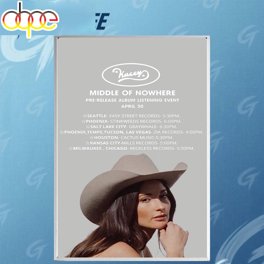 Kacey Musgraves Announces Deeper Well World Tour 2024 Poster Canvas